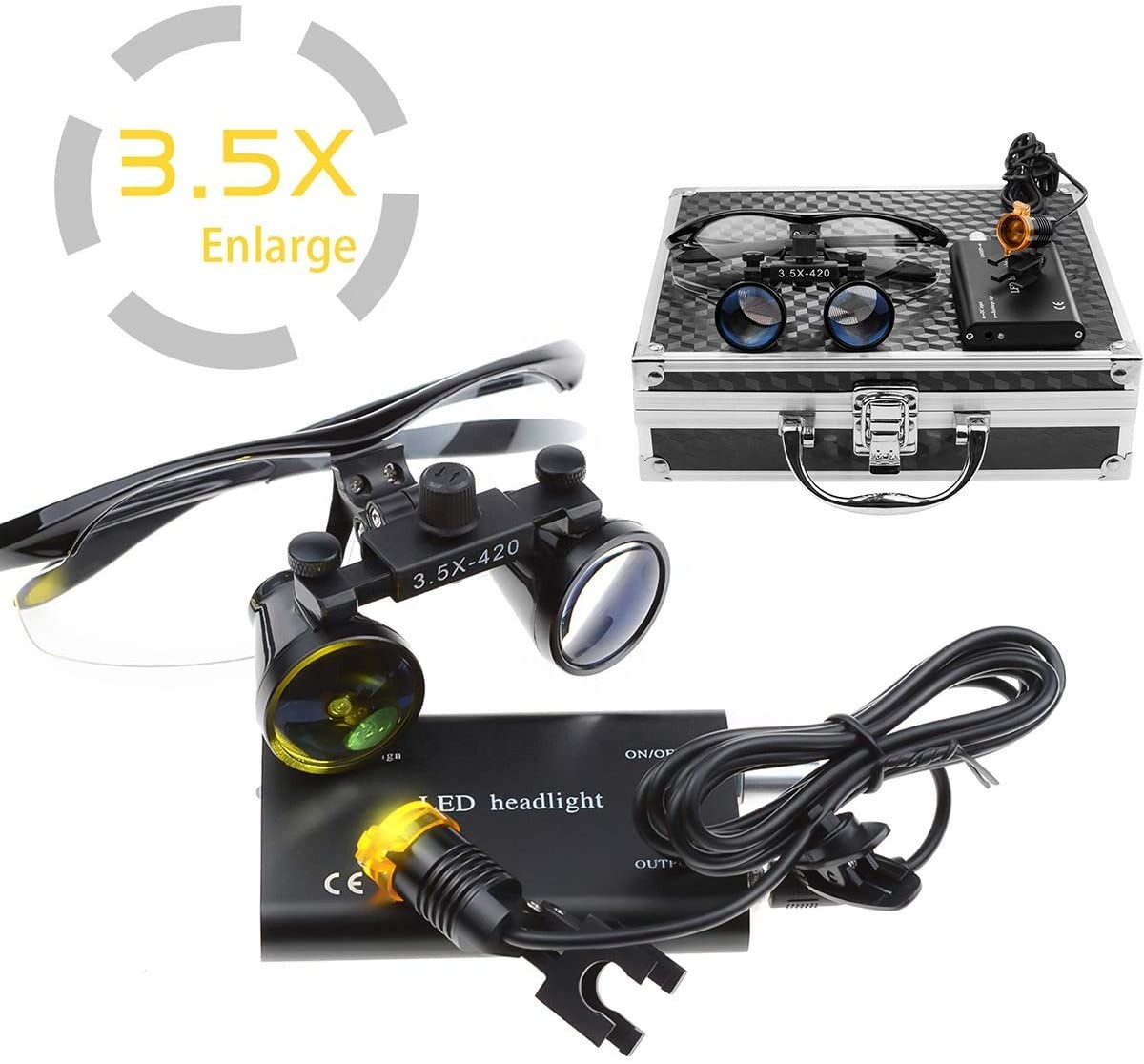 OEM WLD Dental Surgical Loupe Led Surgical Magnifying Glass Dental ...